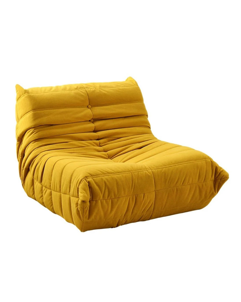 TOGO Single Sofa Chair High-Back Cozy Lounge Chair In Beige | Yellow ...