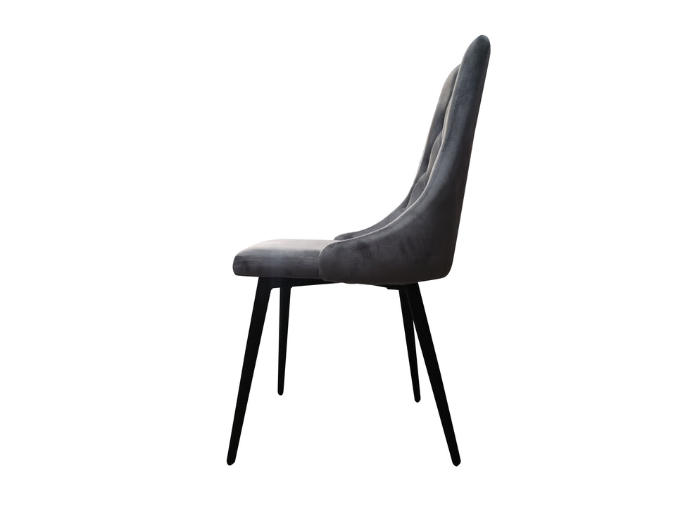 PEIRIS Modern Grey Color Velet Dining Chair |Fabric Chair | Dining Cha ...